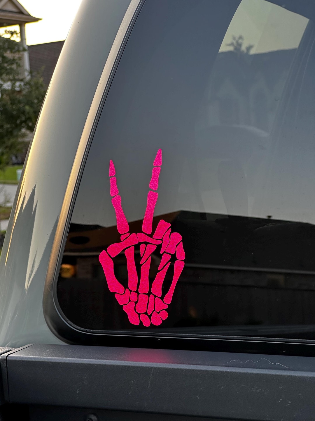 Skeleton Peace Sign Vinyl Decal: Hand Wave Sticker - Etsy