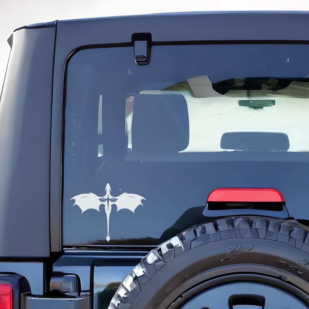 Fourth Wing Dragon Car Decal: Bookish Fantasy Sticker - Etsy