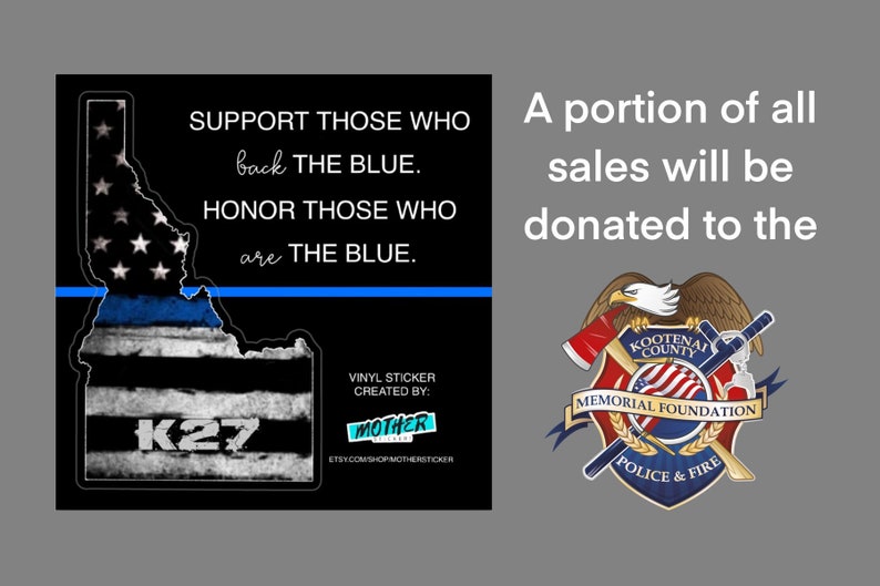 K27 Thin Blue Line Memorial Sticker - Etsy