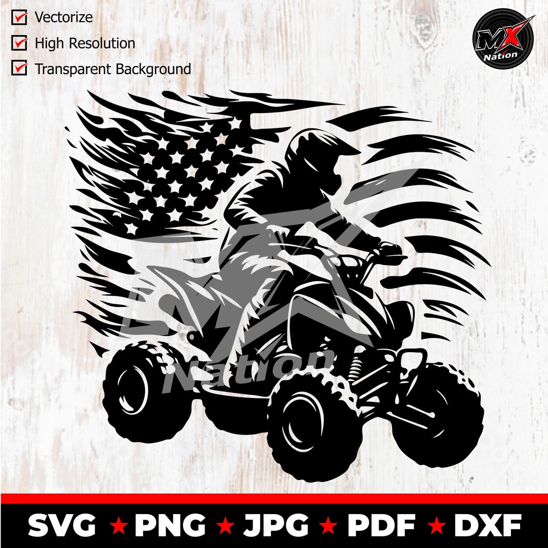 USA Flag ATV Design Svg, Png, Pdf, Dxf, Jpg for Laser Cutting - Etsy