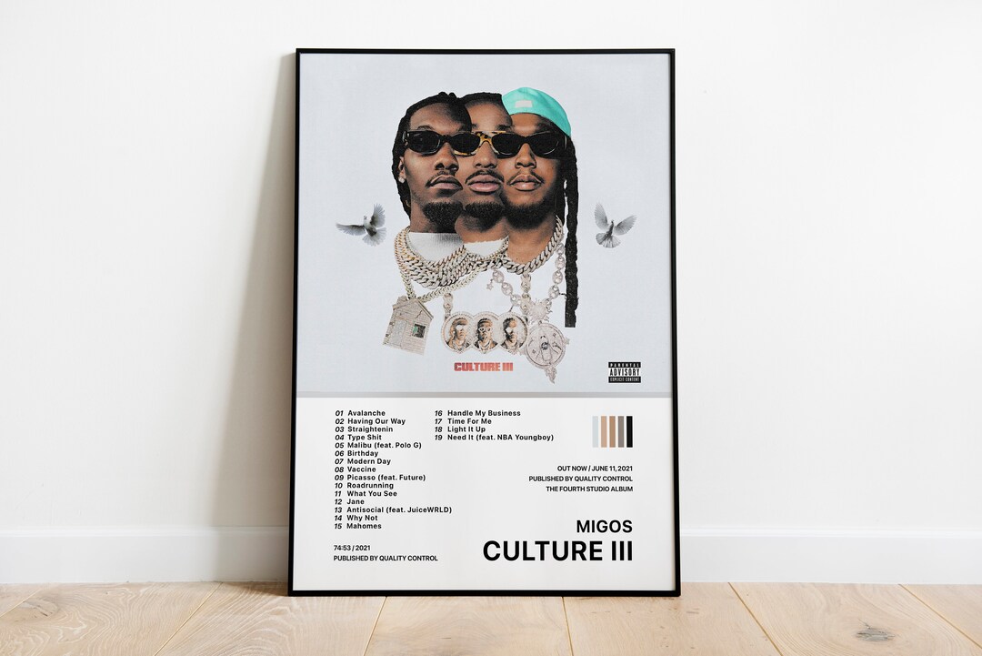 Culture III, Migos – Clean Album Poster - Etsy