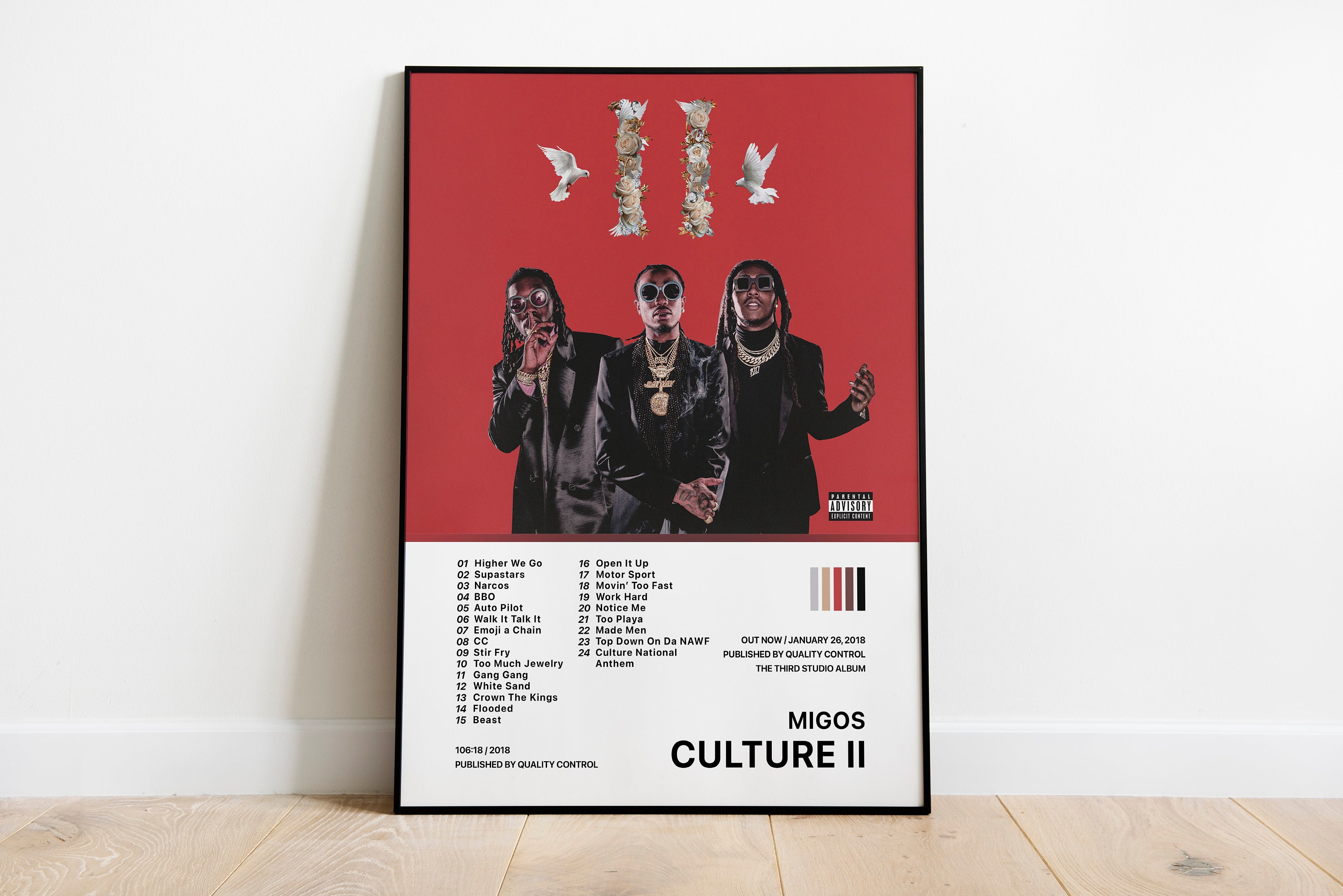 Culture II, Migos – Clean Album Poster - Etsy