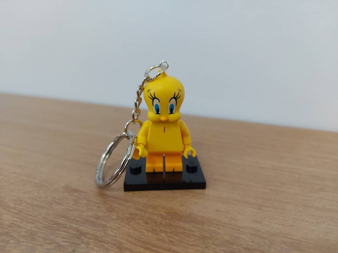 Lego Tweety Pie Looney Tunes Figure Keychain Keyring Bag Charm - Etsy UK