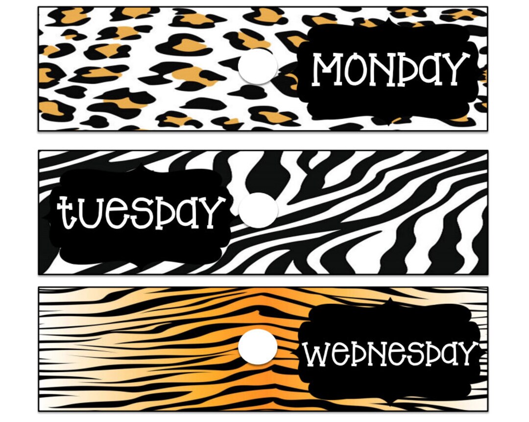 10 Drawer Cart Animal Print Labels - Etsy