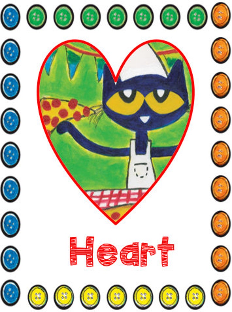 Pete the Cat Shape Posters - Etsy