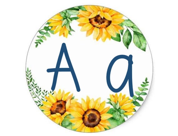 Sunflower Alphabet - Etsy