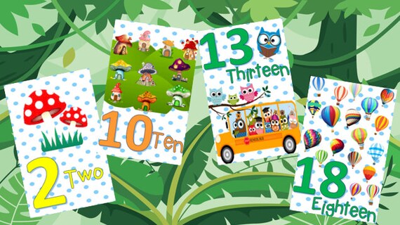 Number Posters 1-20 - Etsy