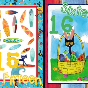 Pete the Cat Number Posters - Etsy