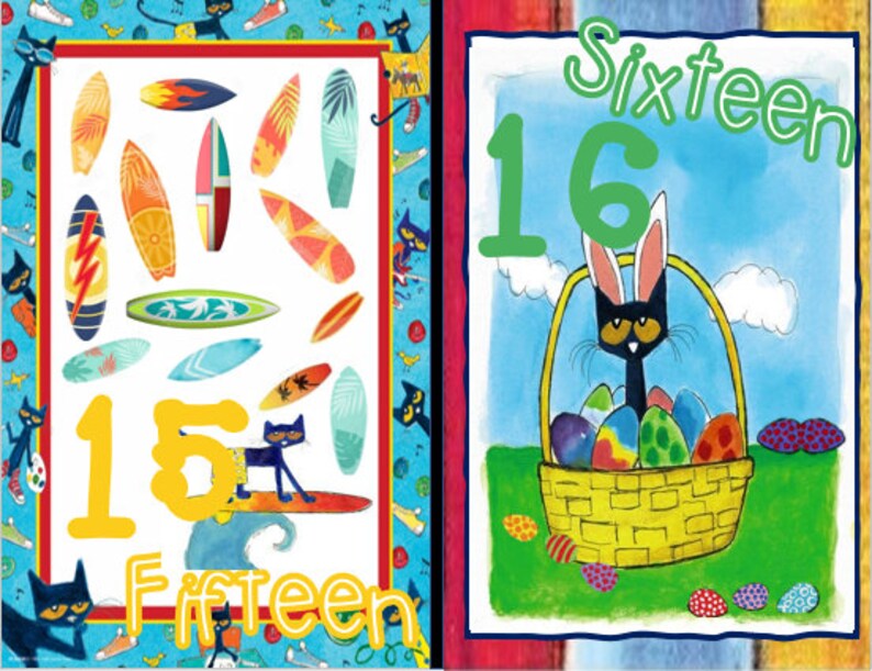 Pete the Cat Number Posters - Etsy