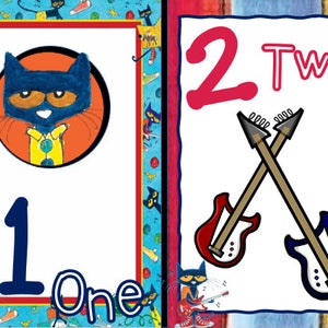 Pete the Cat Number Posters - Etsy