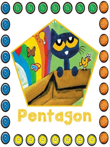 Pete the Cat Shape Posters - Etsy