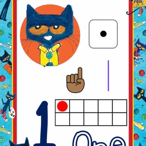Pete the Cat Number Posters- Montana Standards - Etsy