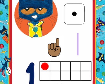 Pete the Cat Number Posters - Etsy