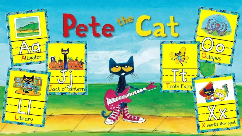Pete the Cat Alphabet Posters - Etsy