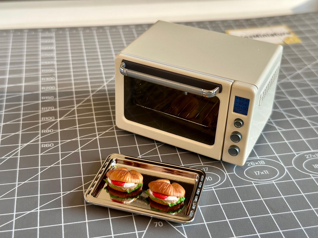 1/6 Scale Miniature Oven Set Incl. Table Oven & Different Bread ...