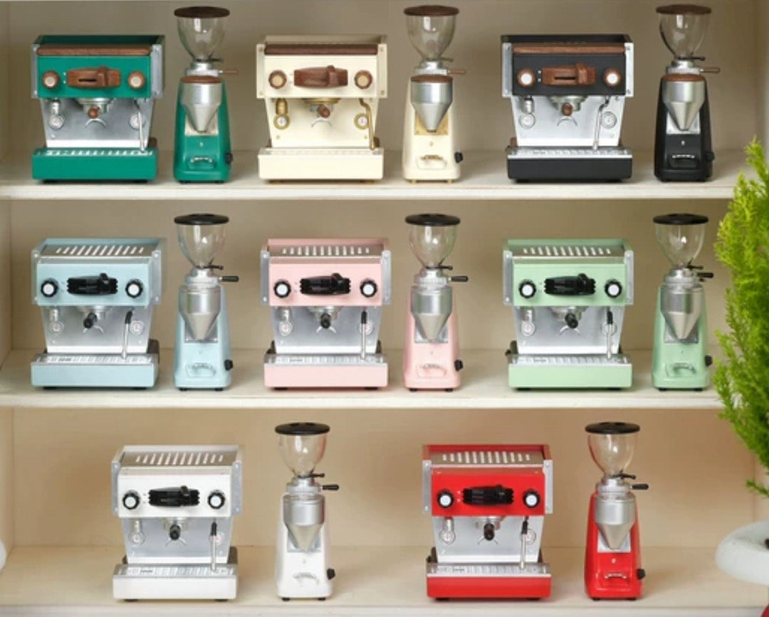 1/6 Scale Miniature Coffee Machine & Grinder Espresso Vintage Style ...