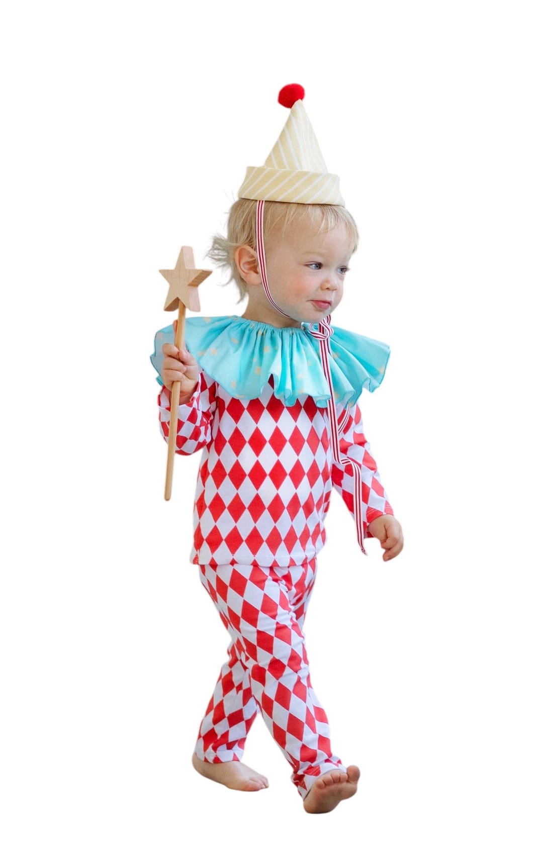 Harlequin Clown Costume for Kids, Babies and Toddlers, Cotton Costume ...