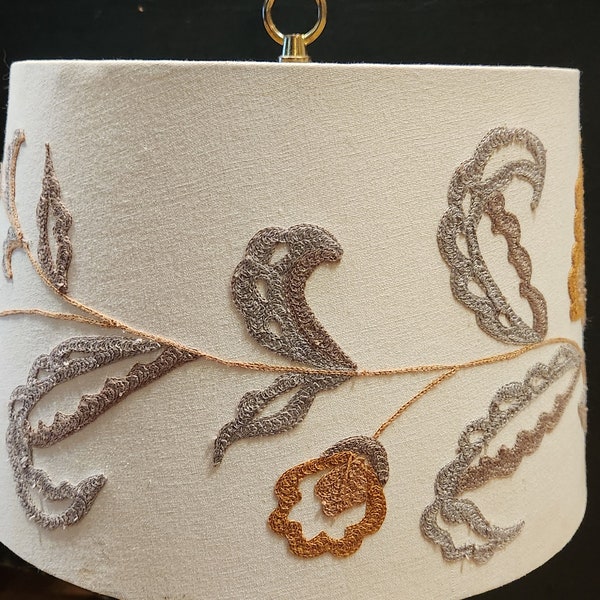 Embroidered Lampshade - Etsy