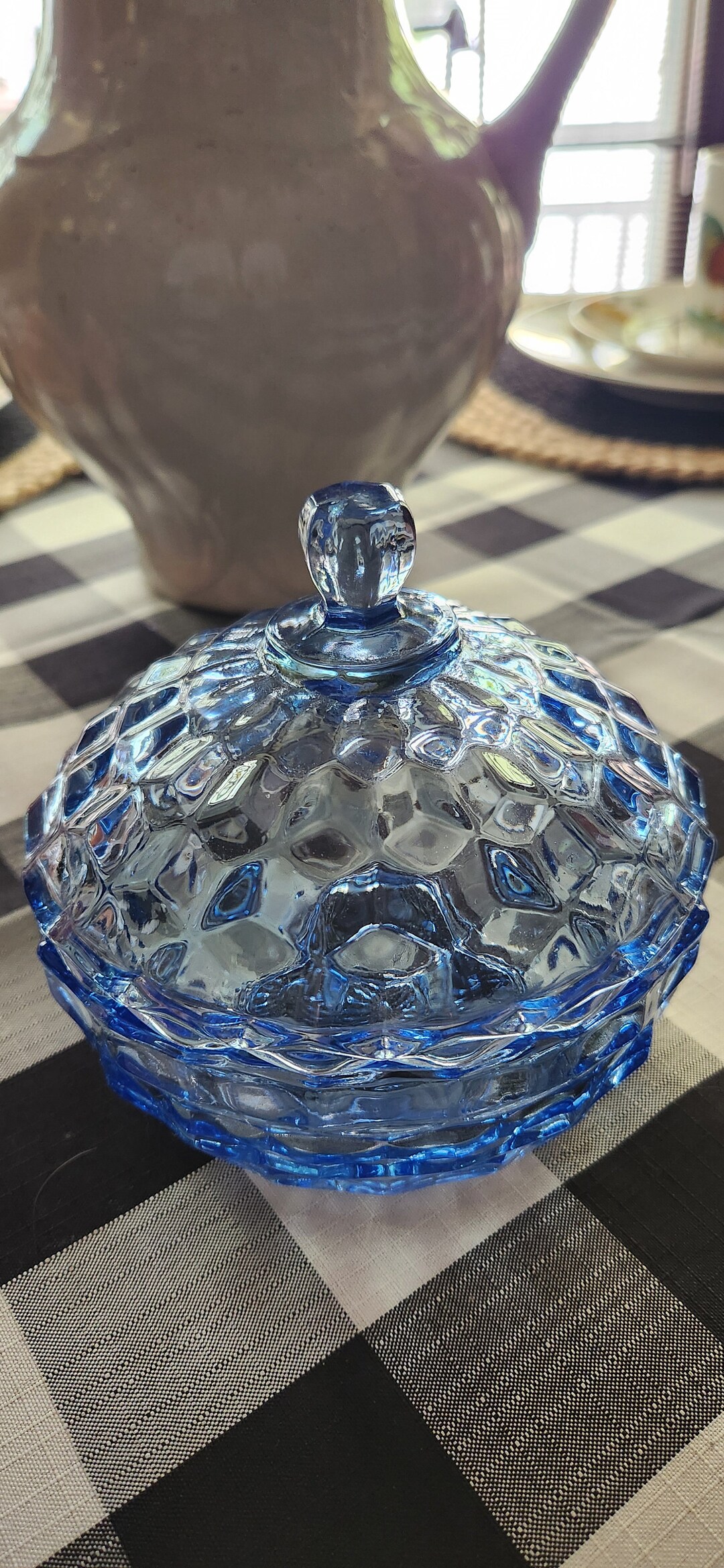 Vintage Indiana Glass Whitehall Pattern Candy/accessory Covered Dish - Etsy