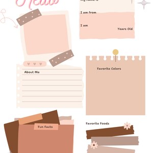 Get to Know Me Template for Many Uses. Scrapbooking, Party Game, Craft ...