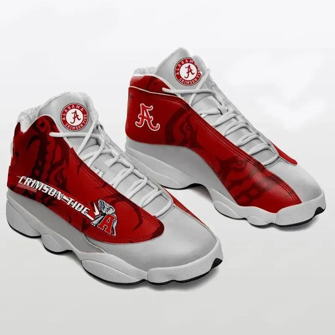 Alabama Crimson Tide Team Air Jordan 13 Custom Sneakers AJ684 - Etsy