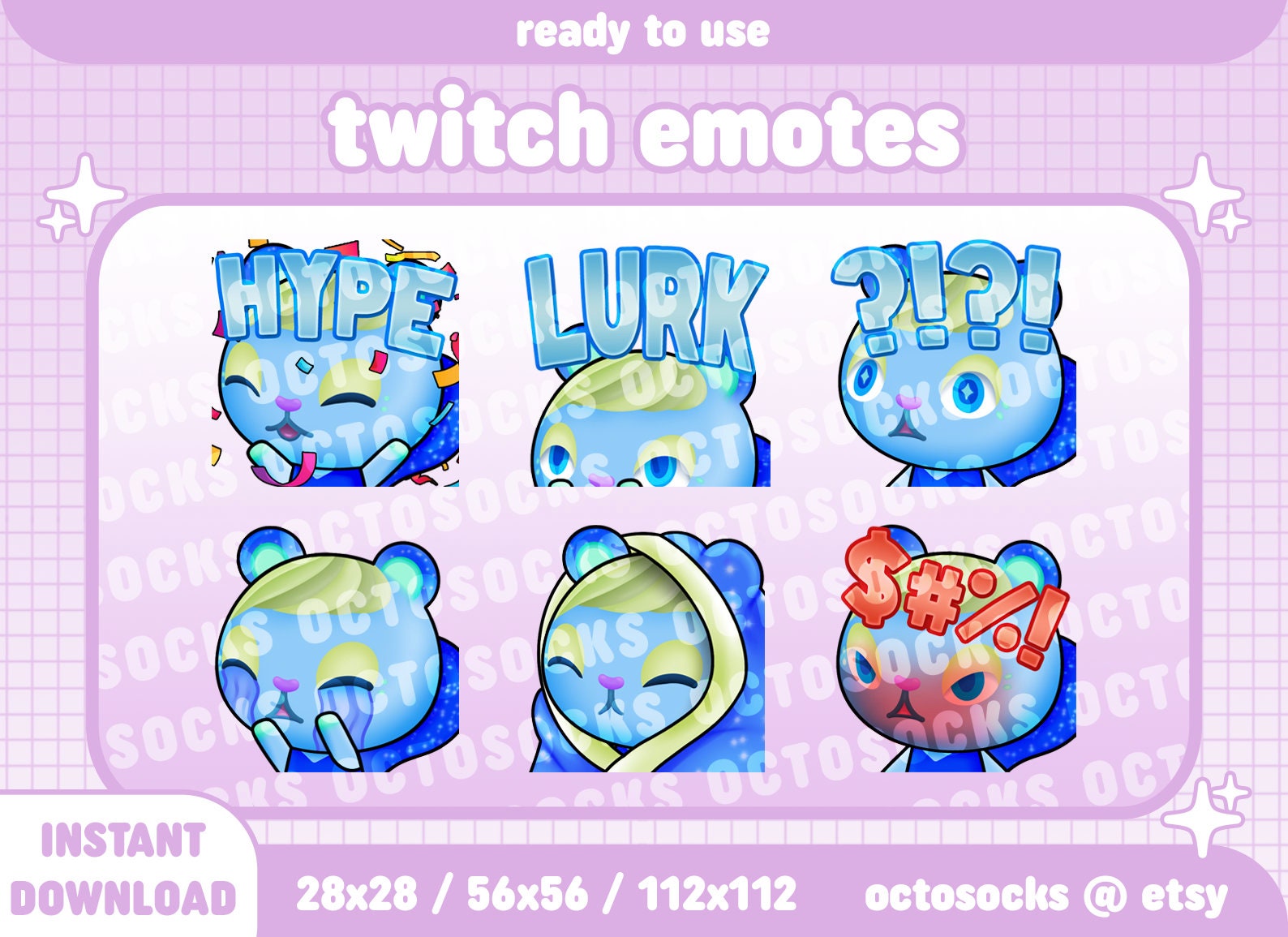 6 Emotes | Ione | Animal Crossing New Horizons | ACNH | Twitch ...