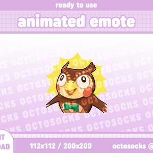 Animated Emote | Blathers | Animal Crossing New Horizons | ACNH ...