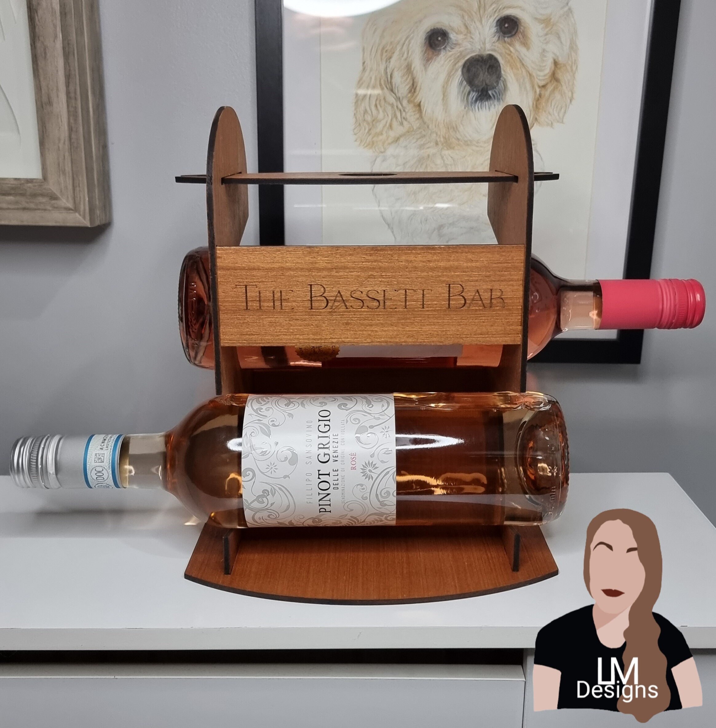 Laser Ready Digital Cut File SVG DXF Tabletop Bar Wine Rack Diode CO2 ...