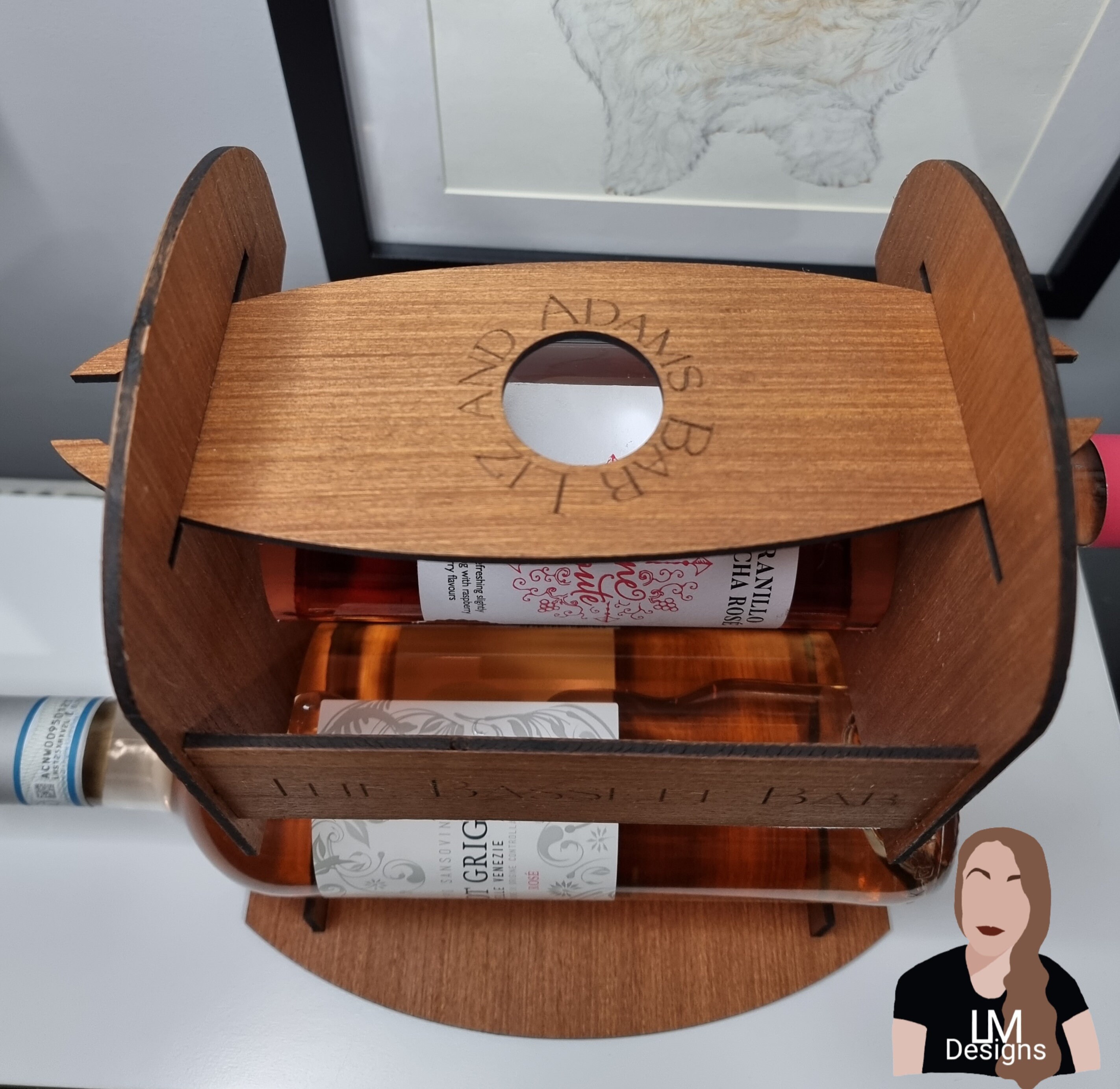 Laser Ready Digital Cut File SVG DXF Tabletop Bar Wine Rack Diode CO2 ...