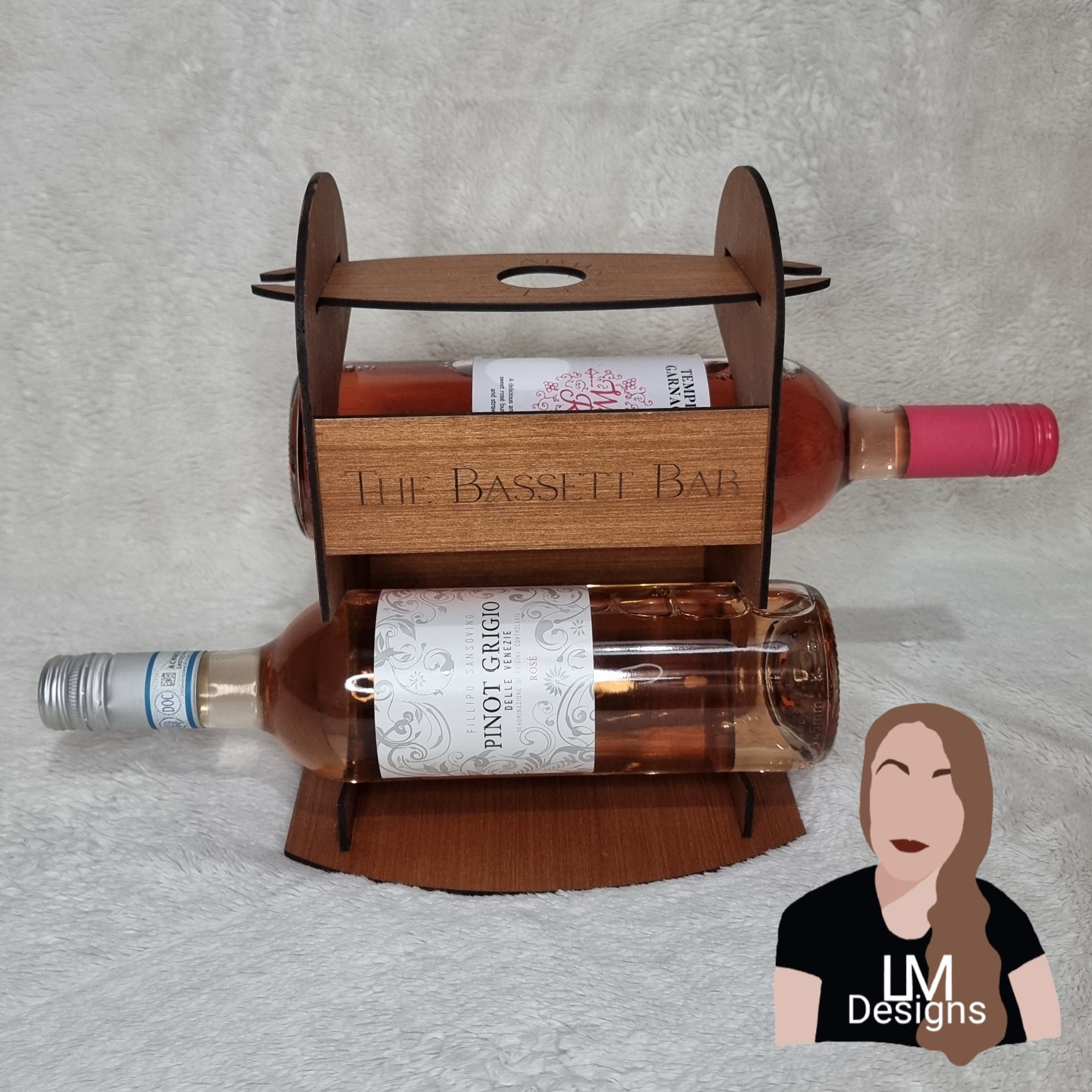 Laser Ready Digital Cut File SVG DXF Tabletop Bar Wine Rack Diode CO2 ...