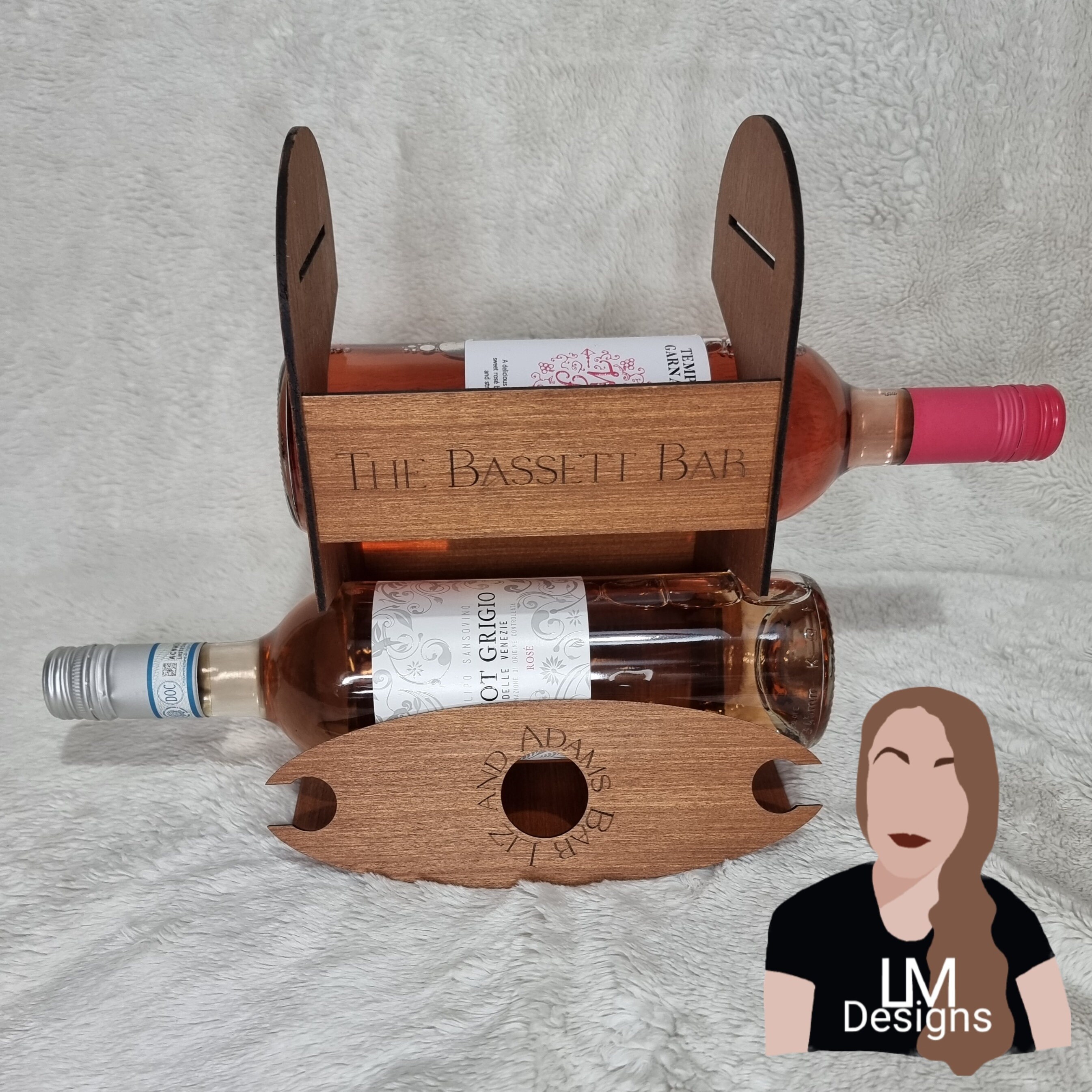 Laser Ready Digital Cut File SVG DXF Tabletop Bar Wine Rack Diode CO2 ...