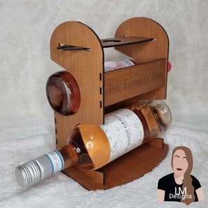 Laser Ready Digital Cut File SVG DXF Tabletop Bar Wine Rack Diode CO2 ...