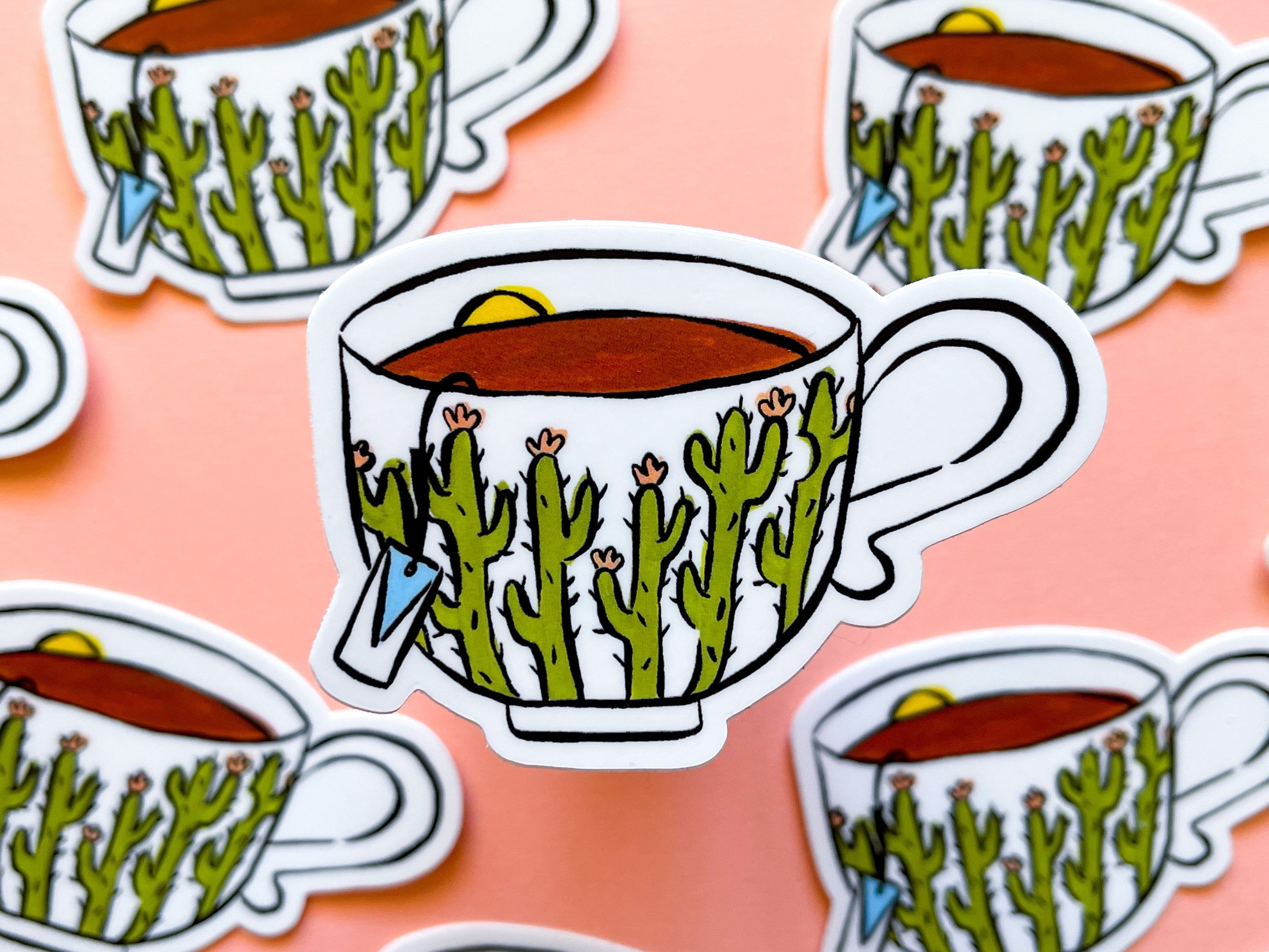 Desert Teacup - Vinyl Sticker - Tea Time - Teacup Sticker - Desert ...