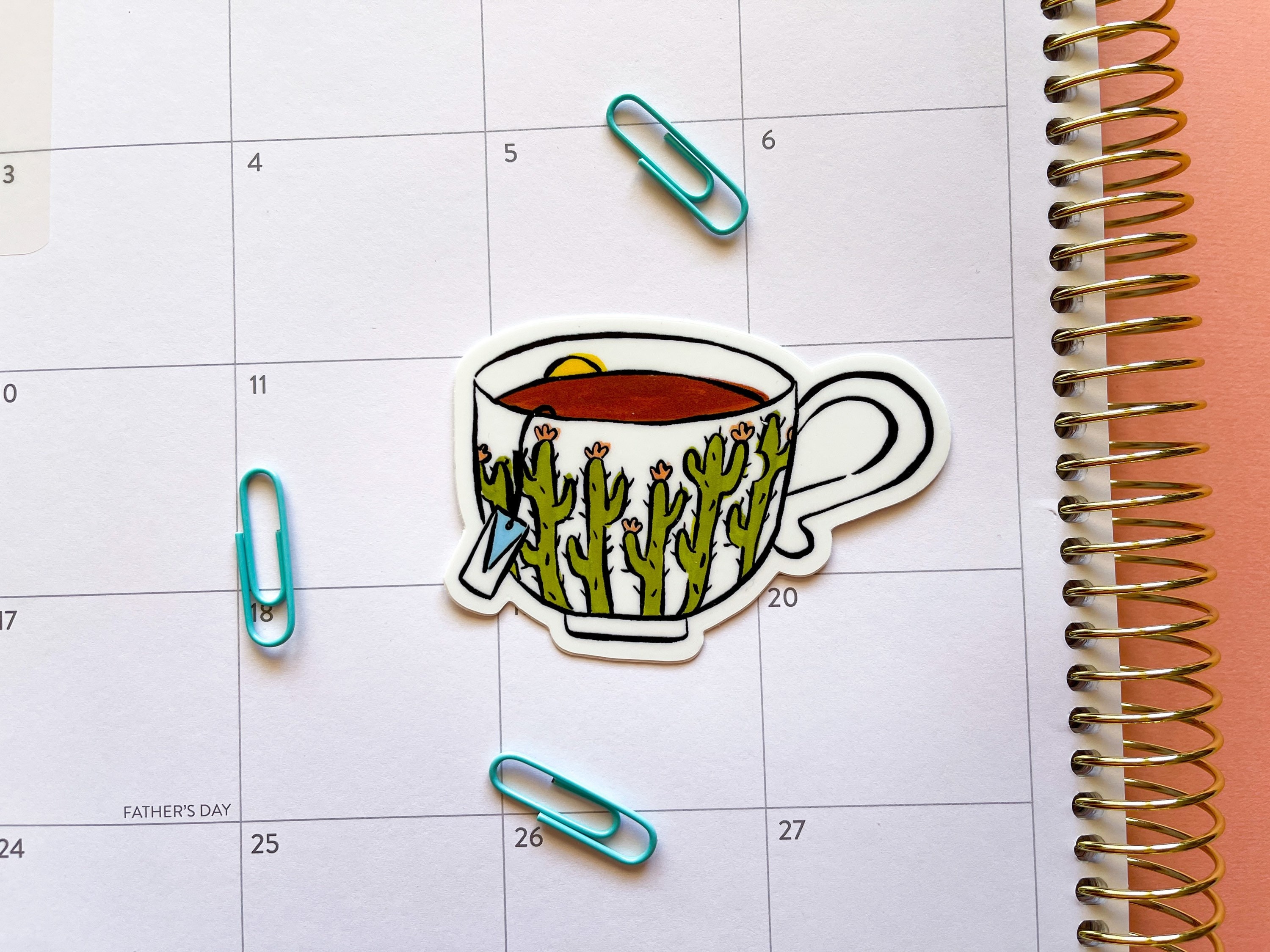 Desert Teacup - Vinyl Sticker - Tea Time - Teacup Sticker - Desert ...