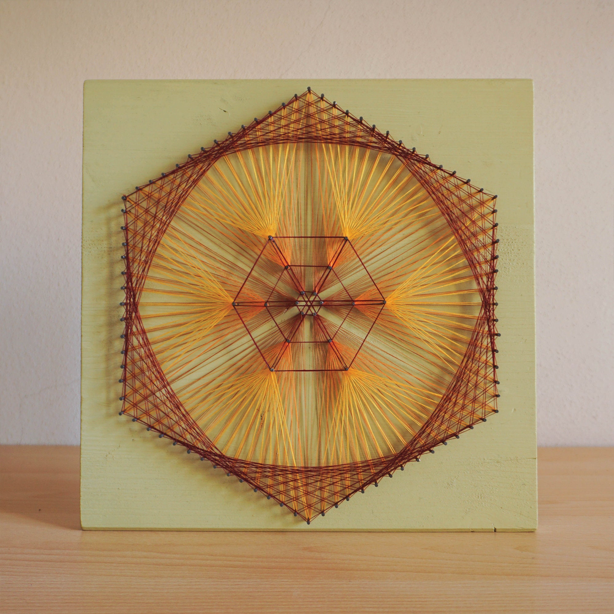 String Art Geometry, Mandala Wall Art, Geometric-spiritual Tapestry ...