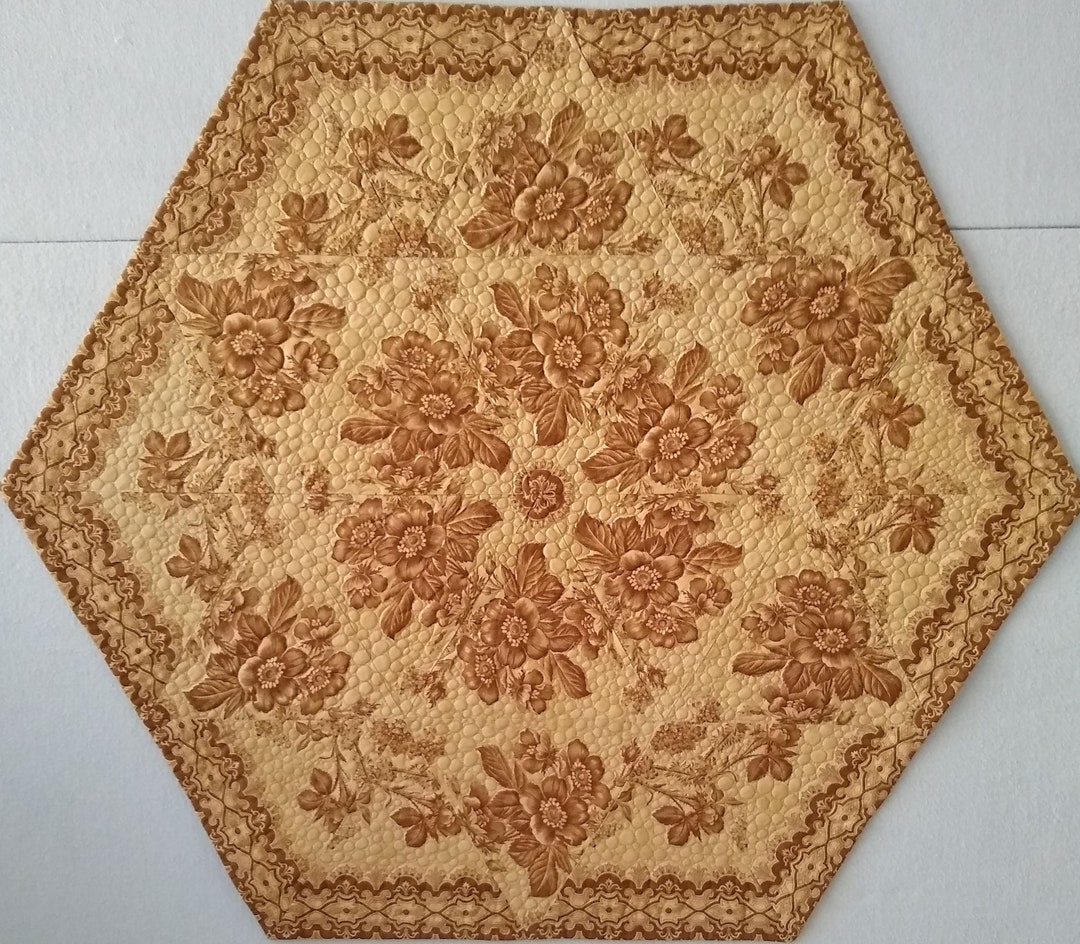 Tan Hexagon Table Topper, Tuscany - Etsy