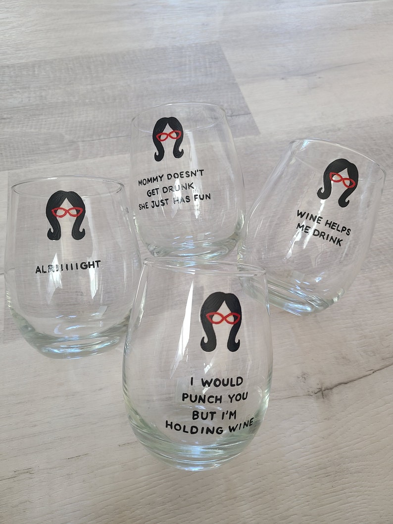 Bob's Burgers Linda Belcher Quotes Hand Painted Wine - Etsy