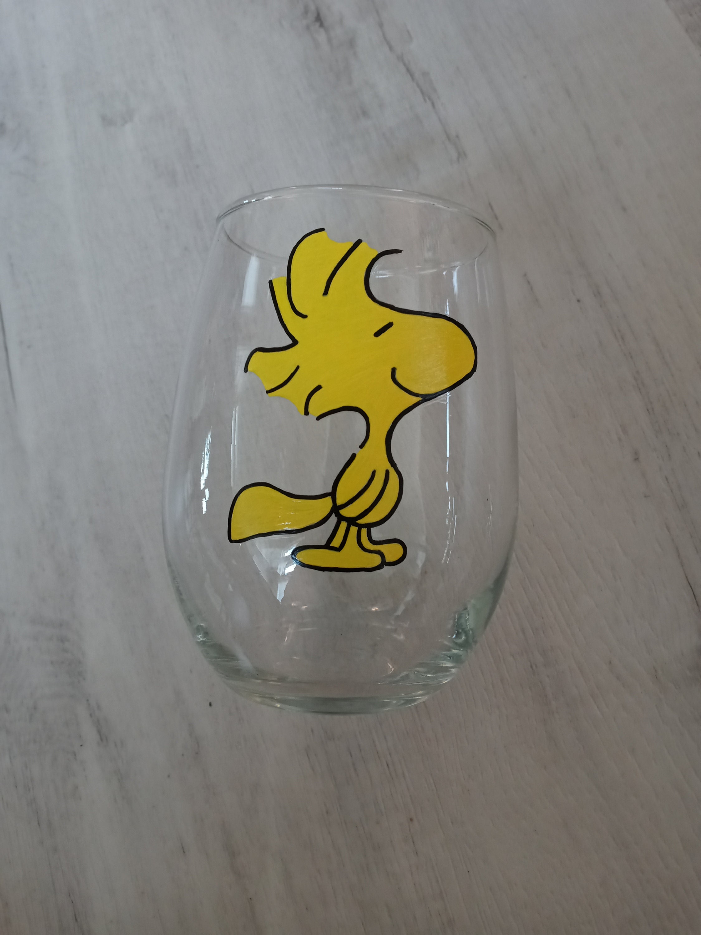 Hand Painted Snoopy and Woodstock Wine Glasses or Pint - Etsy