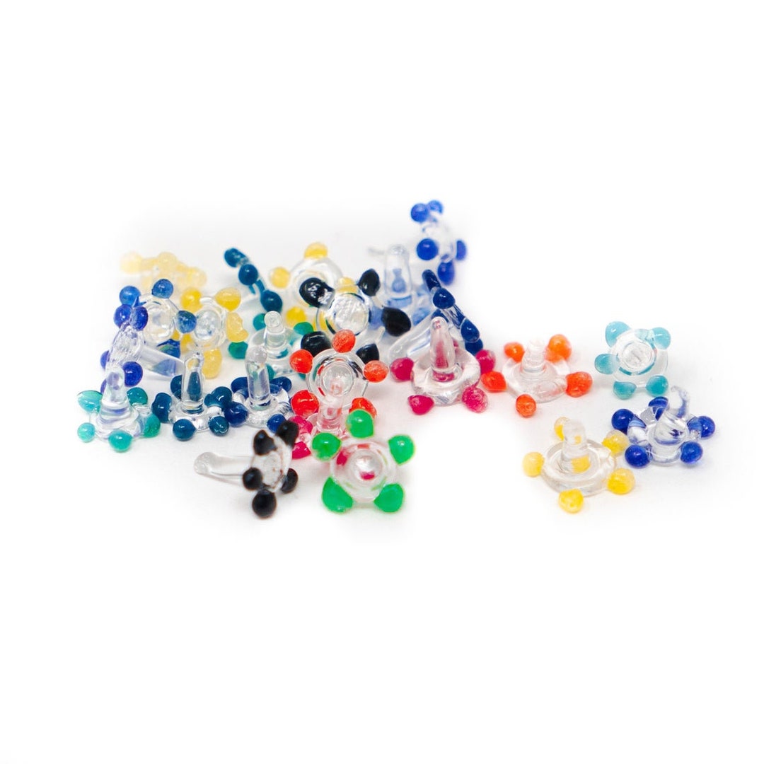 400 Pieces Daisy Style Glass Pipe Screens Assorted Color Premium ...