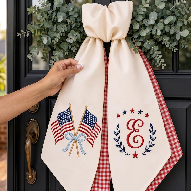 Monogram Patriotic Sash - Etsy