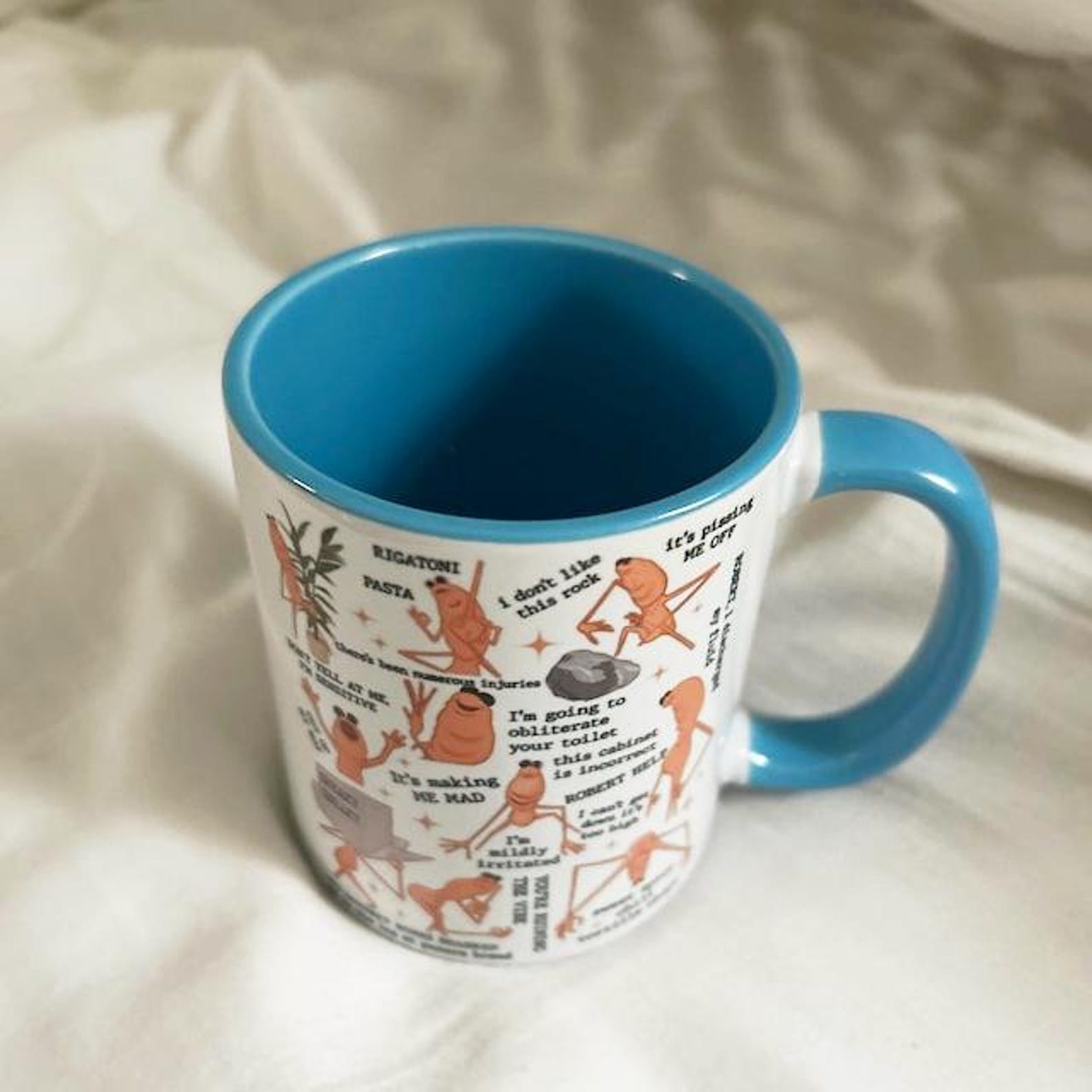 Marcus the Worm Mug, Funny Meme Coffee Cup, Weird Creature Mug ...