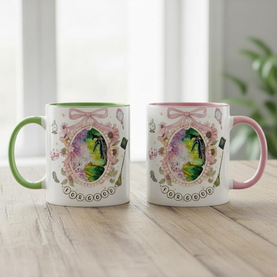 Coquette Bow Wicked Change for Good Mug, Defy Gravity Mug, Wizard Movie ...