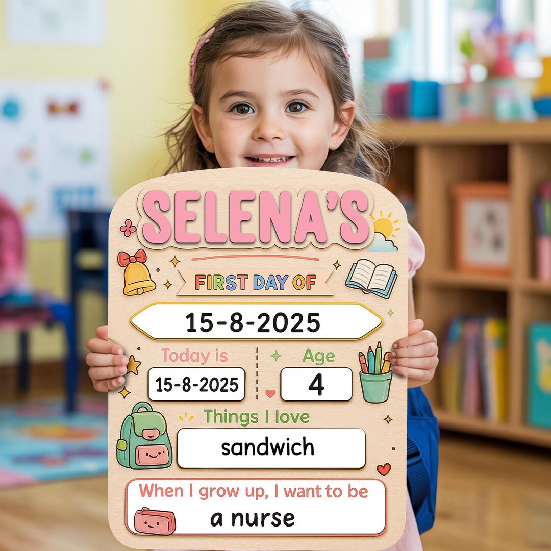 Custom First & Last Day School Sign,back to School Sign,kindergarten ...