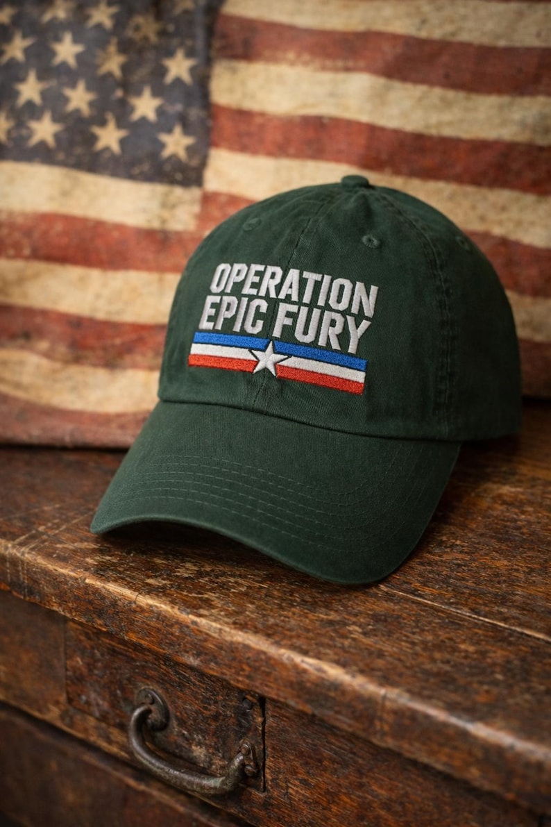 Embroidered Operation Epic Fury Hat, Military Eagle Emblem Hat ...