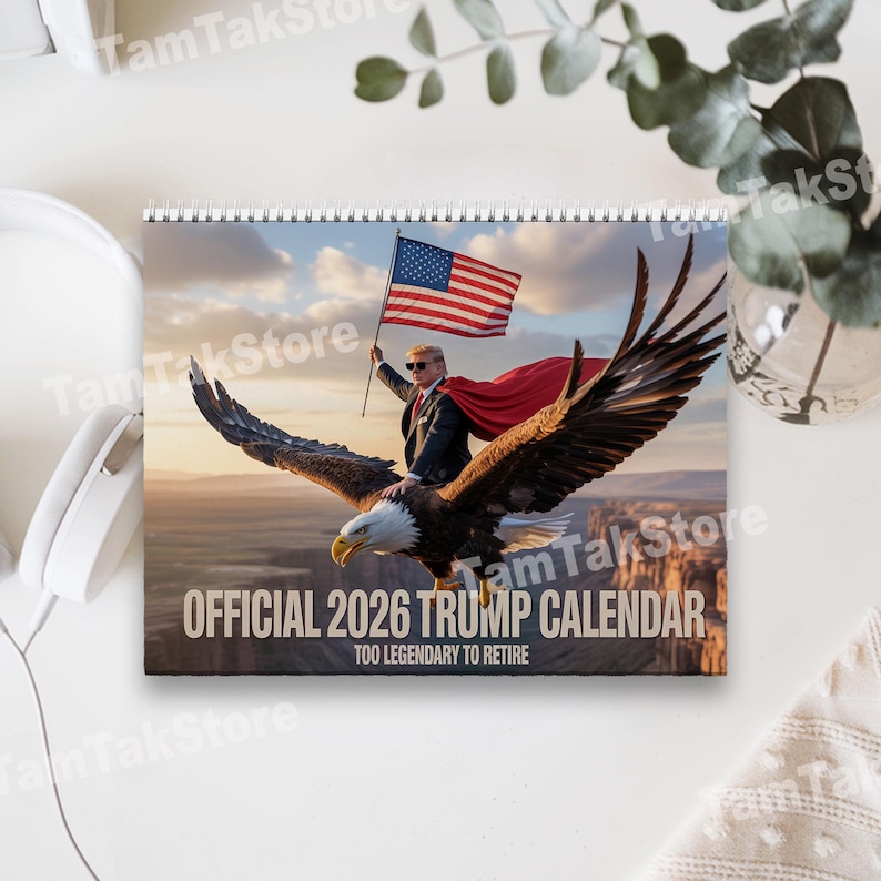 Donald Trump 2026 Wall Calendar – Patriotic Humor, Office Desk Decor ...