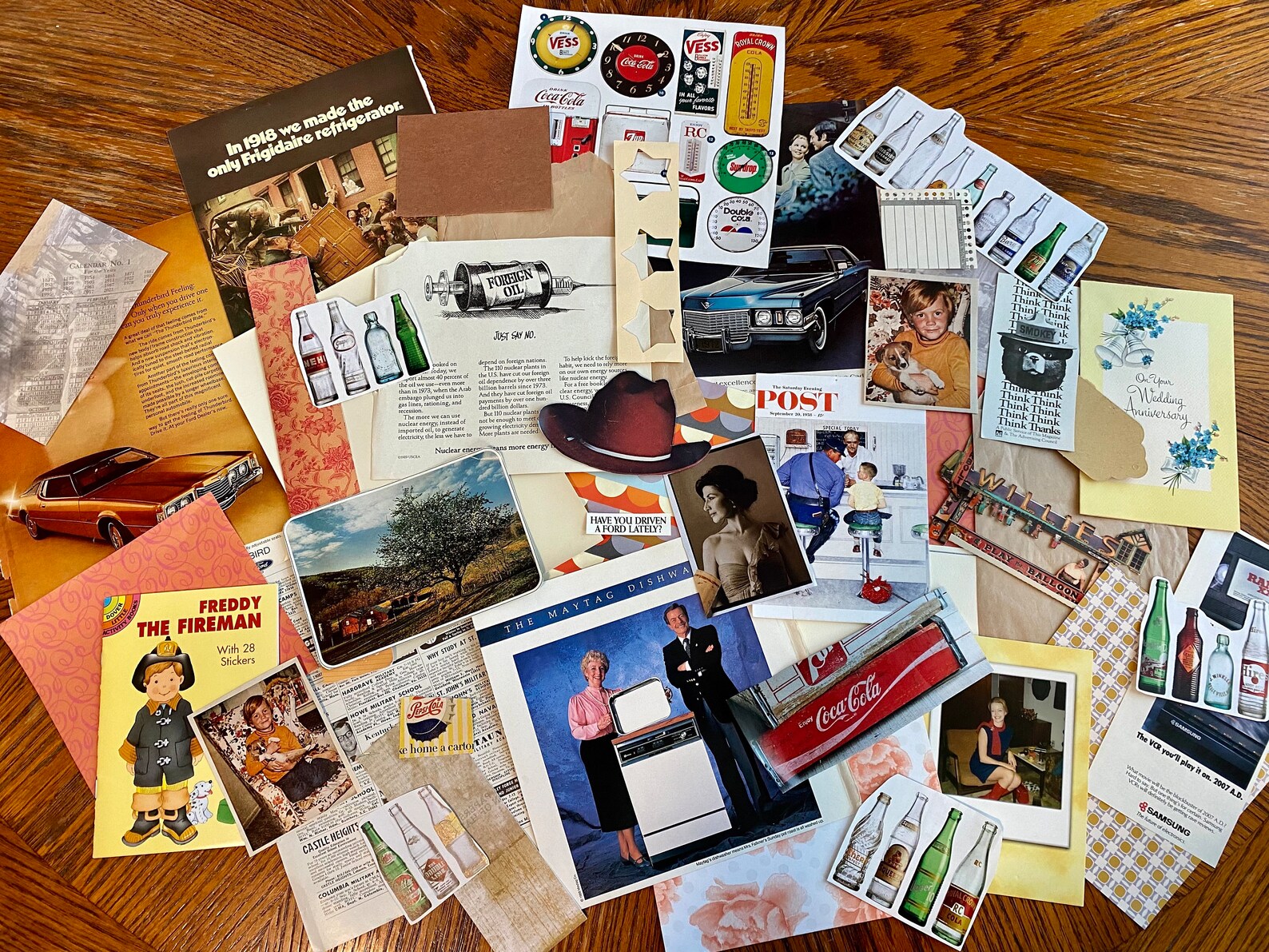 The RETRO Collection 40+ Pieces Paper Stickers for Collage Junk Journal ...
