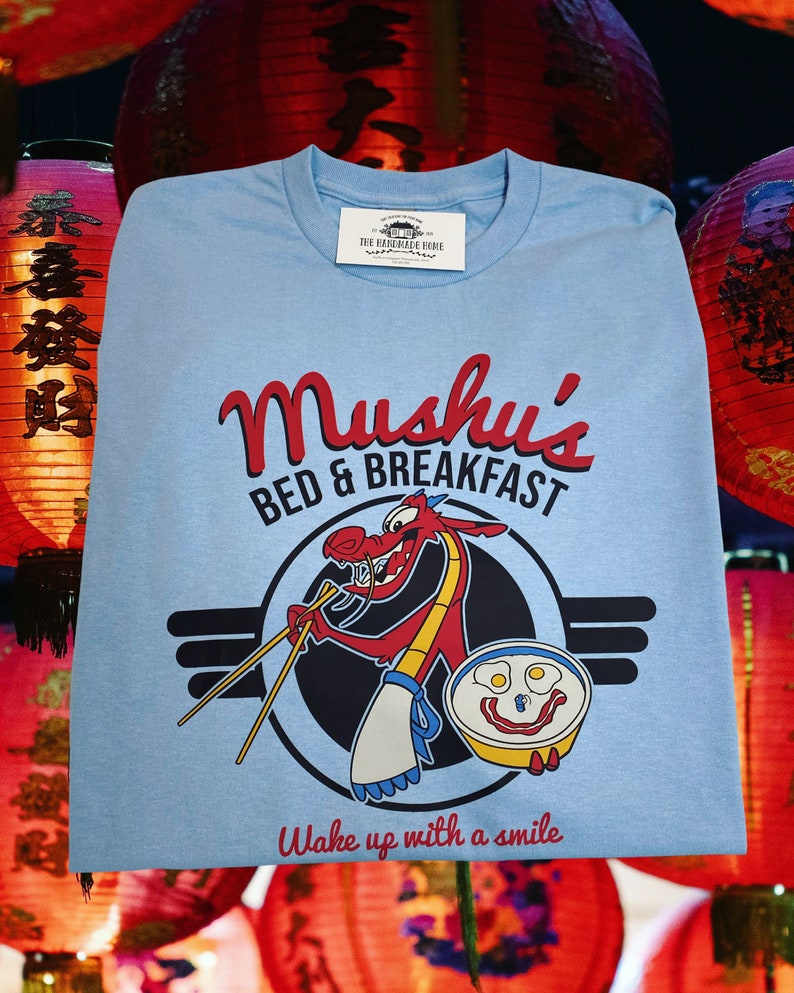 Mushus Bed & Breakfast Tee, Mushu, Dragon, Mulan - Etsy