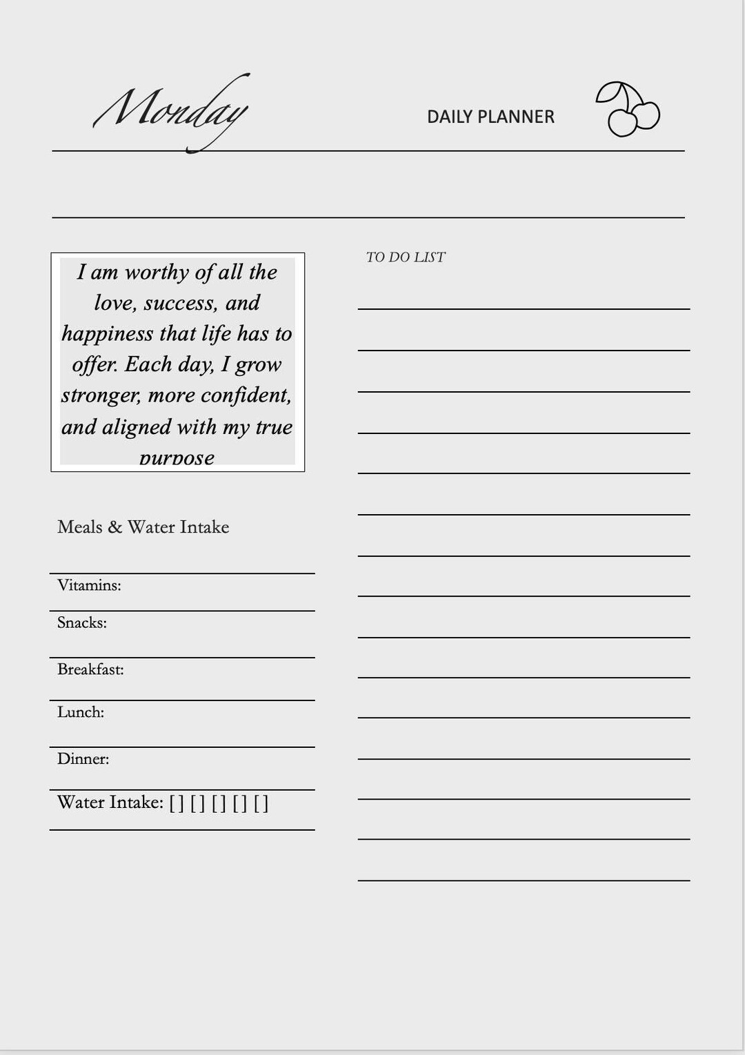 Printable Daily Planner - Customizable & Organized Template for ...