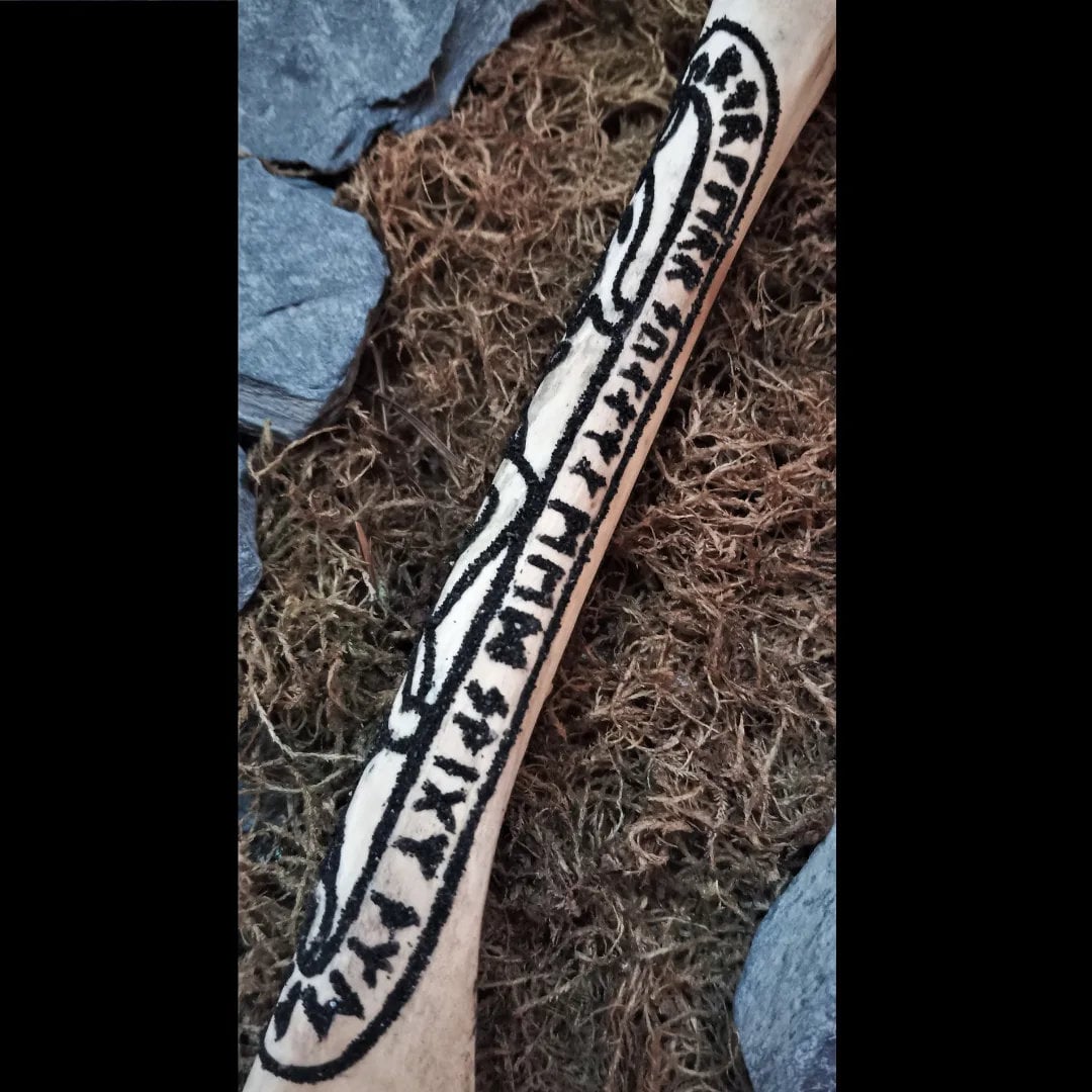 Surt Fire Giant Norse Bone Carving With Volcanic Black Sand - Etsy