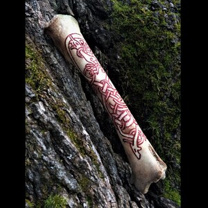Norse Knotwork Serpent Bone Carving - Handcrafted Viking Art - Etsy
